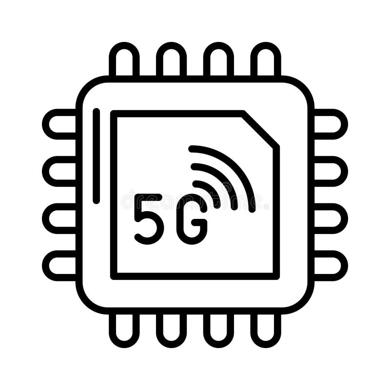 Check this Beautifully Designed 5G Chip Icon in Modern Style, 5G ...