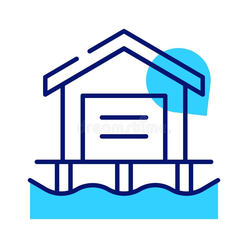 Check this Beautifully Designed Icon of Beach House in Modern Style ...