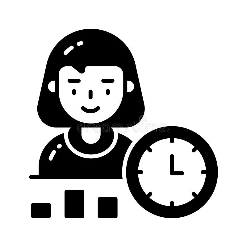 Employee Clock Check Icon Stock Illustrations – 392 Employee Clock ...