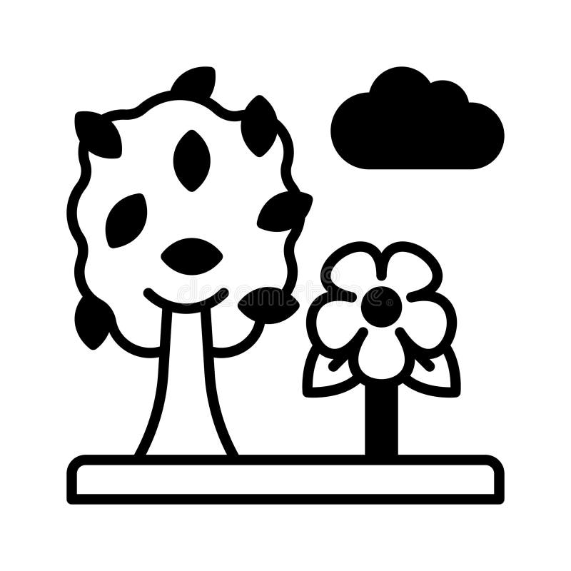 Check this Beautifully Designed Icon of Spring Scene in Editable Style ...