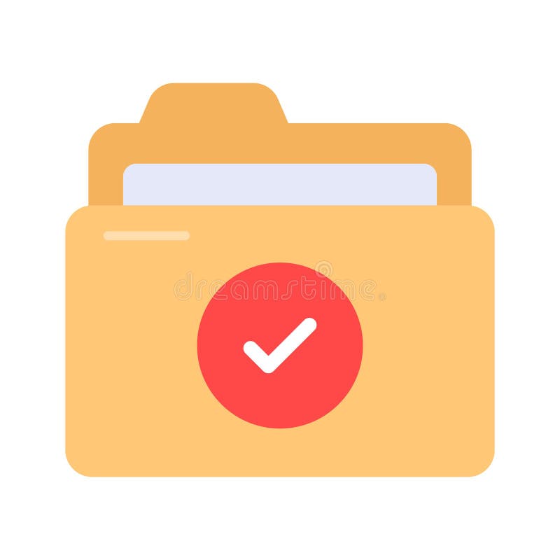 Check this Beautifully Designed Icon of Verified Folder in Editable ...