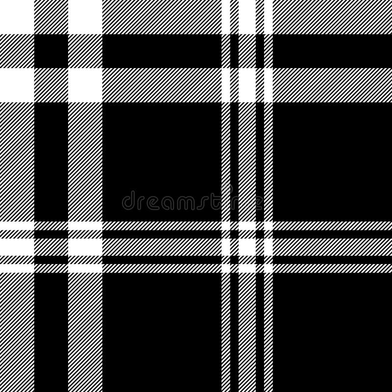 Check Black White Plaid Diagonal Texture Seamless Pattern Stock Vector ...