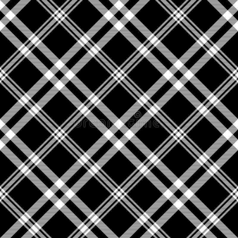 Check Black White Plaid Diagonal Texture Seamless Pattern Stock Vector ...