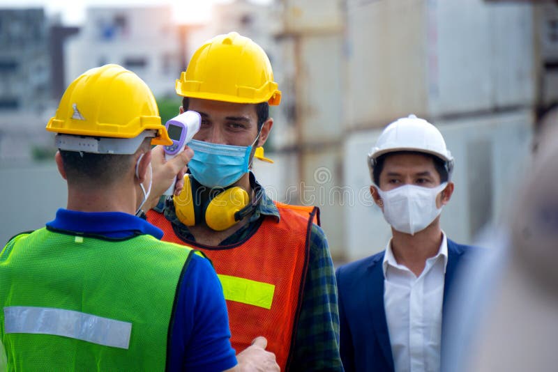 Check Body Temperature before Working in the Warehouse Stock Image ...