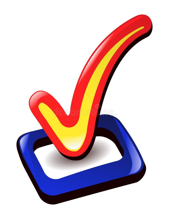 Vote Text with Check Mark and Check Box Stock Vector - Illustration of ...