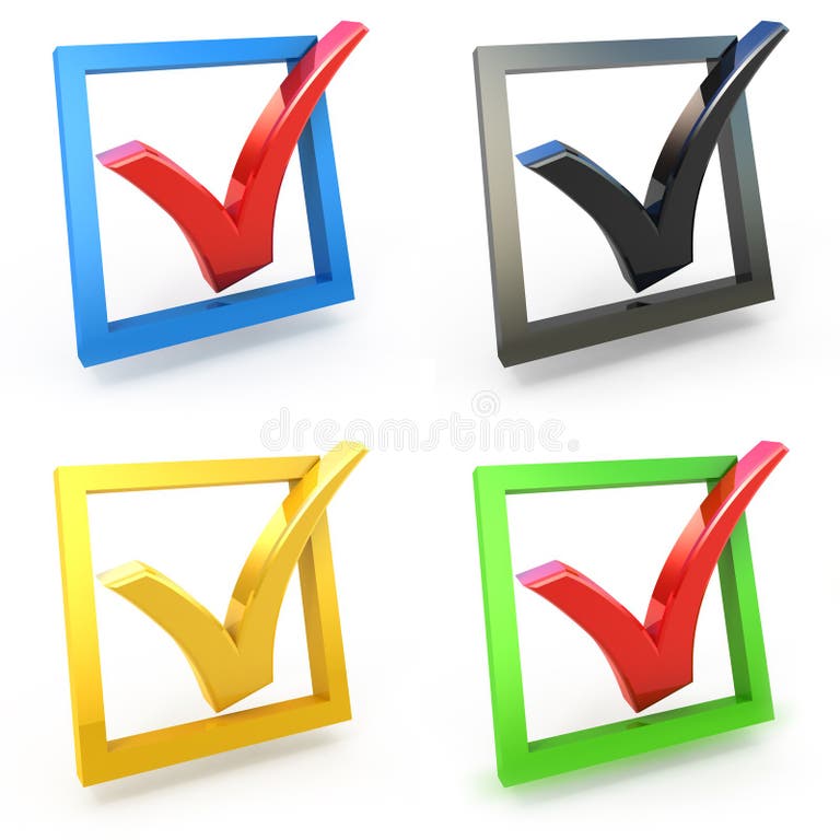 Check box with check mark stock illustration. Illustration of checkbox ...