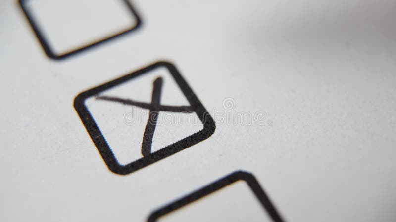 Check the Box in the Checklist with a Black Marker. Completed and ...