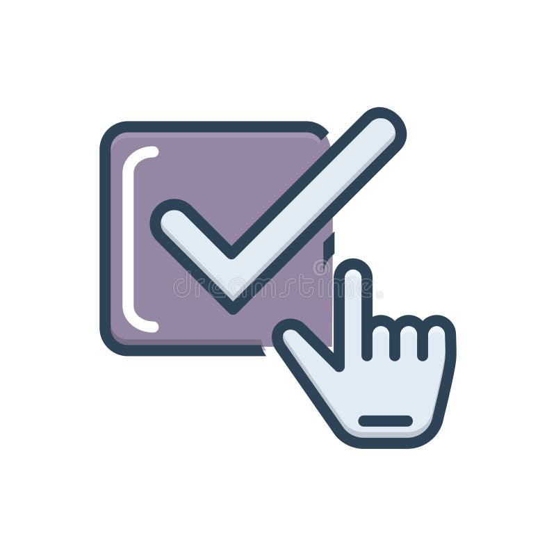 Color Illustration Icon for Check Box, Approve and Checklist Stock ...