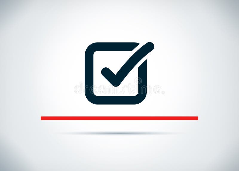 Check Box Icon Abstract Flat Background Design Illustration Stock ...