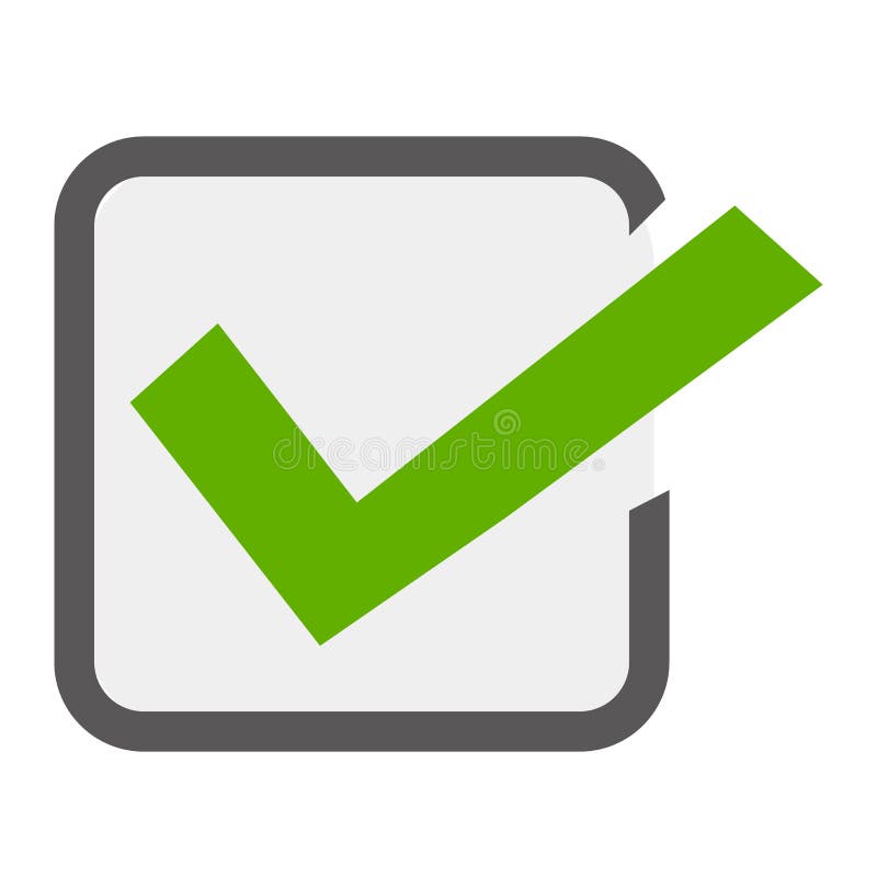 Check Box Icon in Green.Vector Stock Vector - Illustration of depict ...