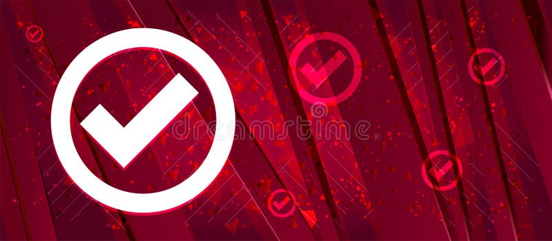 Check Box Icon Abstract Design Bright Red Banner Background Stock ...