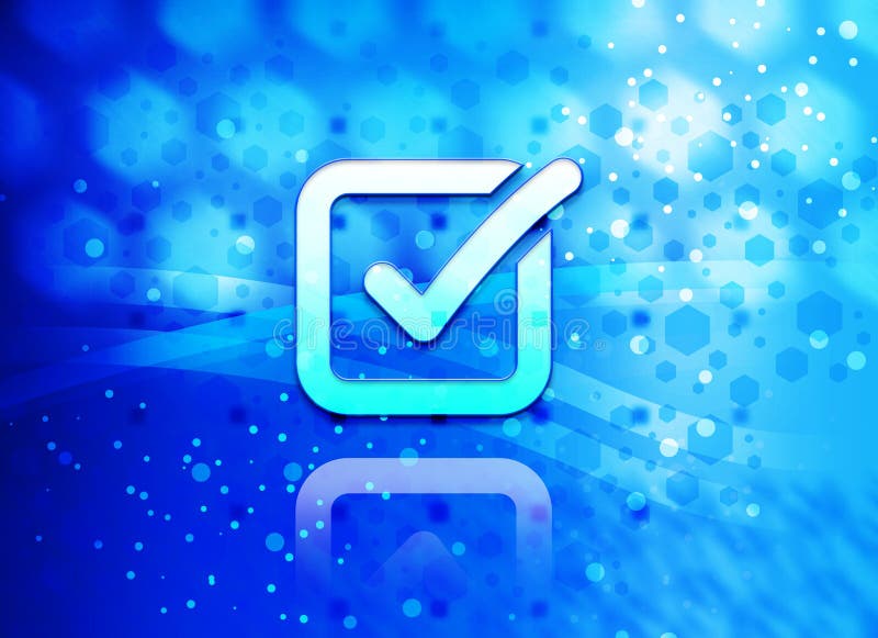 Check Box Icon Abstract Light Cyan Blue Hexagon Pattern Background ...