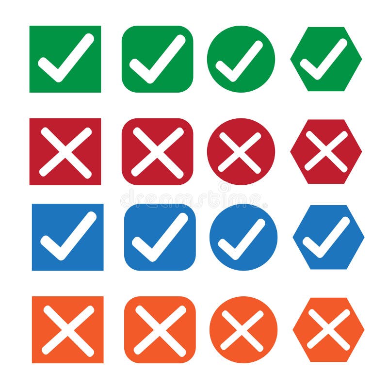 Check box icon set stock vector. Illustration of agree - 64776019