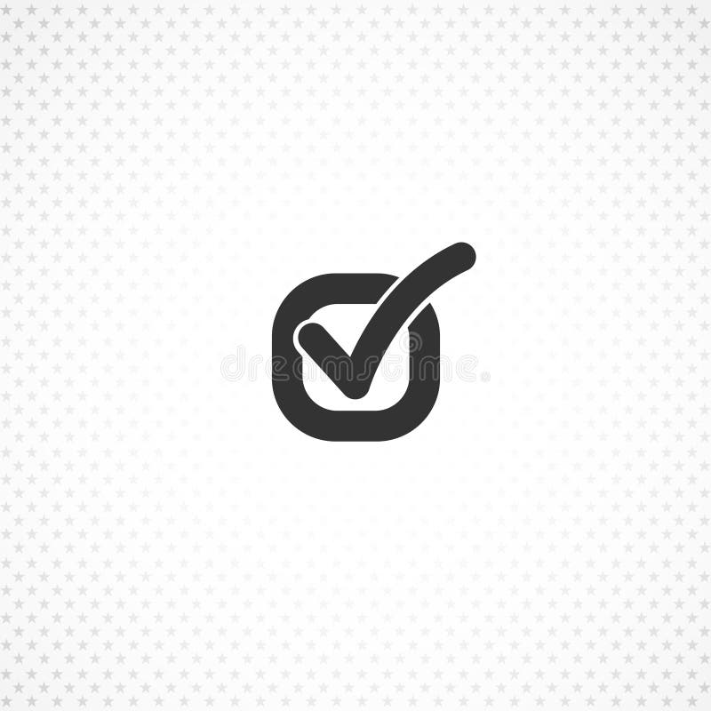 Check Box Icon. Tick Isolated Solid Icon Stock Vector - Illustration of ...