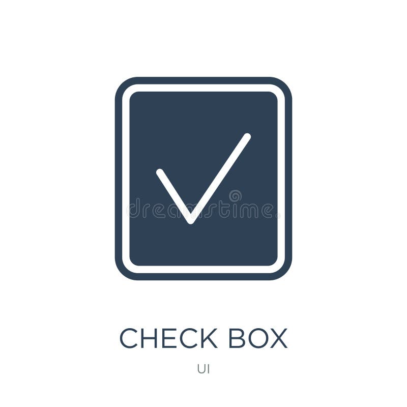 Check Box Icon in Trendy Design Style. Check Box Icon Isolated on White ...