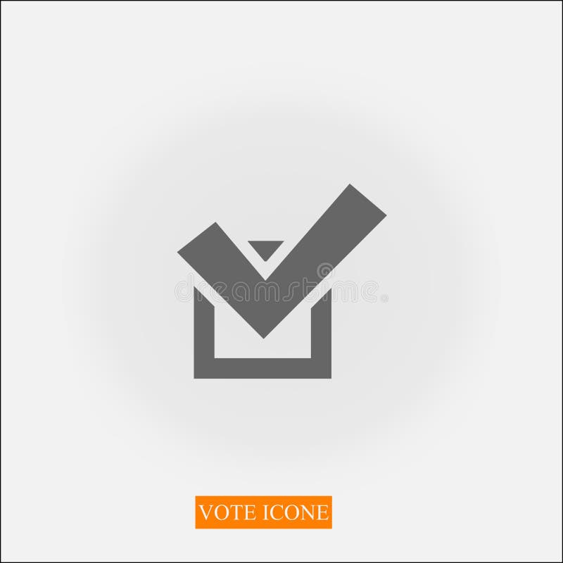 Check Box Icon, Vector Vote Yes Sign Stock Illustration - Illustration ...