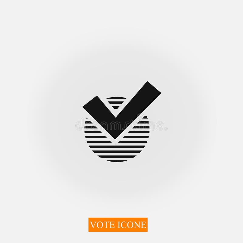 Check Box Icon, Vector Vote Yes Sign Stock Illustration - Illustration ...