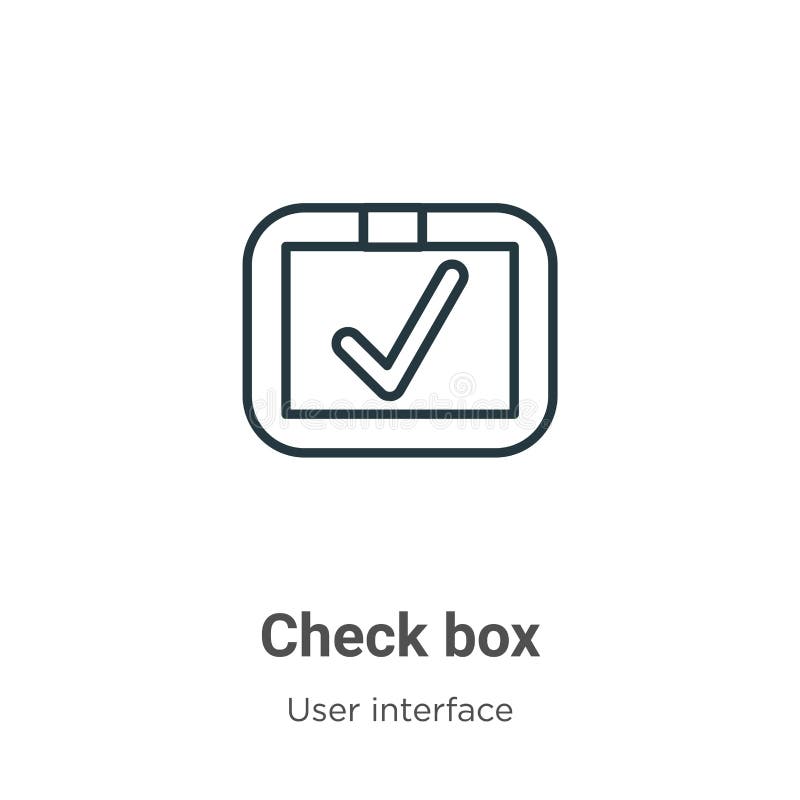 Check Box Outline Vector Icon. Thin Line Black Check Box Icon, Flat ...