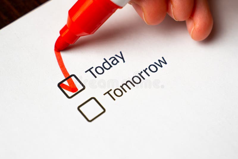 Check the Box in the Checklist with a Red Marker. Completed and ...