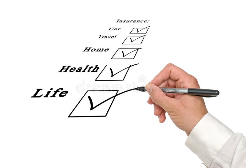 Check boxes of insurance stock photo. Image of selection - 16585890