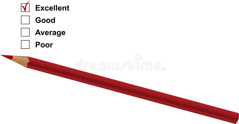 Check Boxes with Red Pencil Stock Vector - Illustration of sign, answer ...