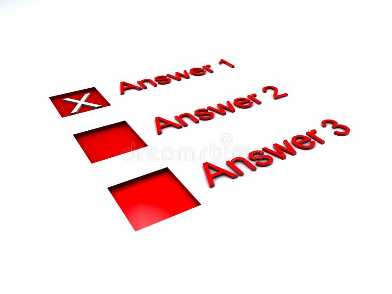 Check Boxes for Survey or Questionnaire Stock Illustration ...