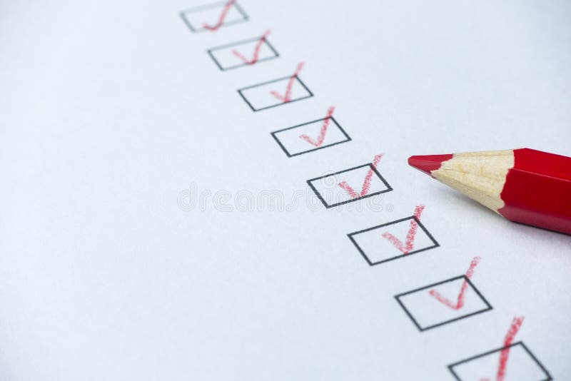 Check Boxes on White a Paper Stock Photo - Image of document, check ...