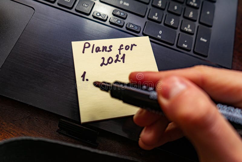 Check Boxes on White Paper Plans for 2021 Stock Photo - Image of ...