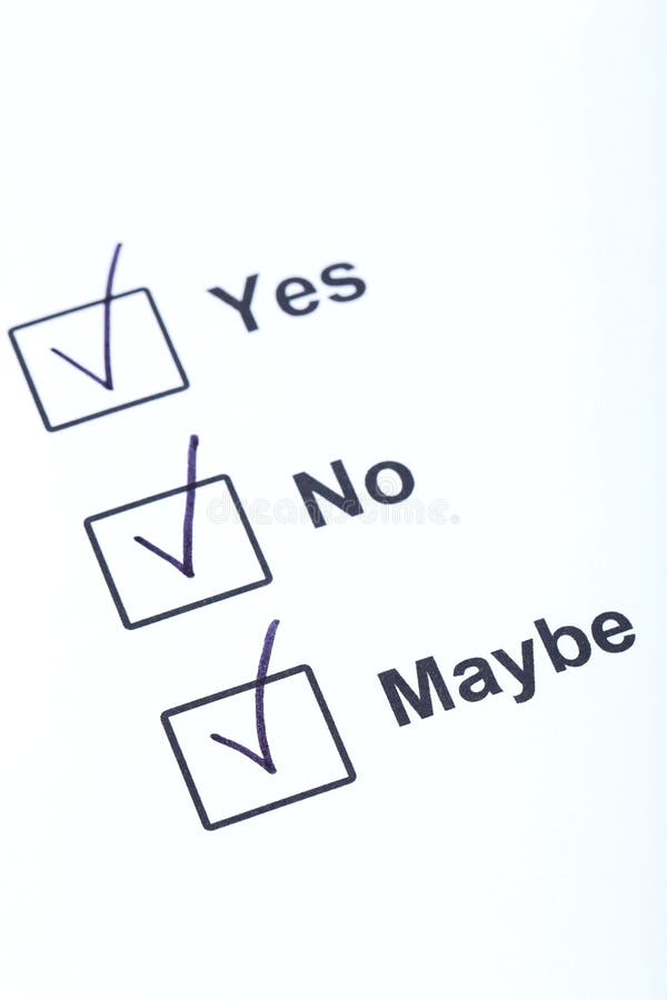 Yes No Check Boxes Check Mark Yes Stock Photos - Free & Royalty-Free ...