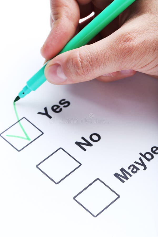 Survey Yes No Maybe Stock Photos - Free & Royalty-Free Stock Photos ...