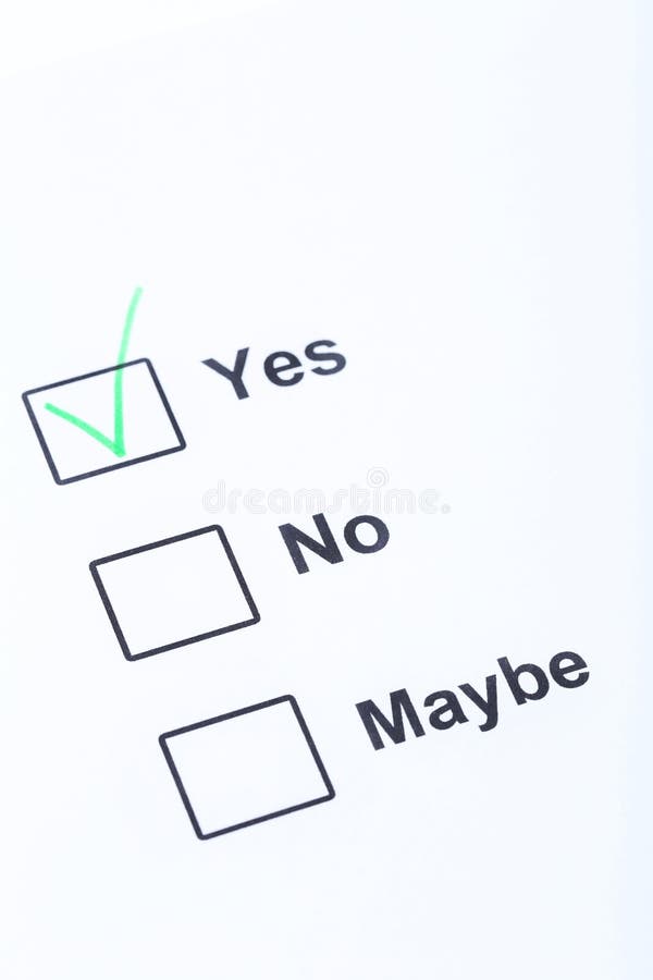 Survey Yes No Maybe Stock Photos - Free & Royalty-Free Stock Photos ...