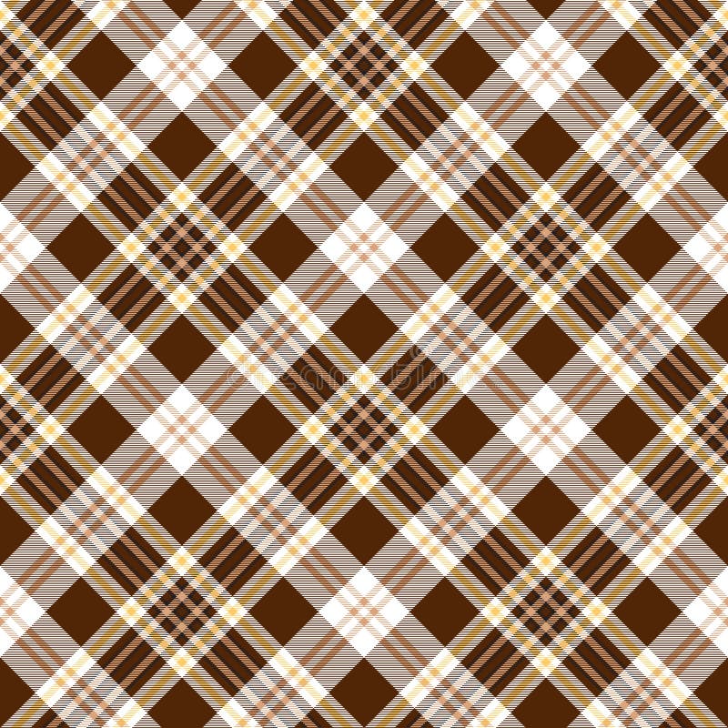 Beige Brown Diagonal Check Plaid Seamless Background Stock Vector ...