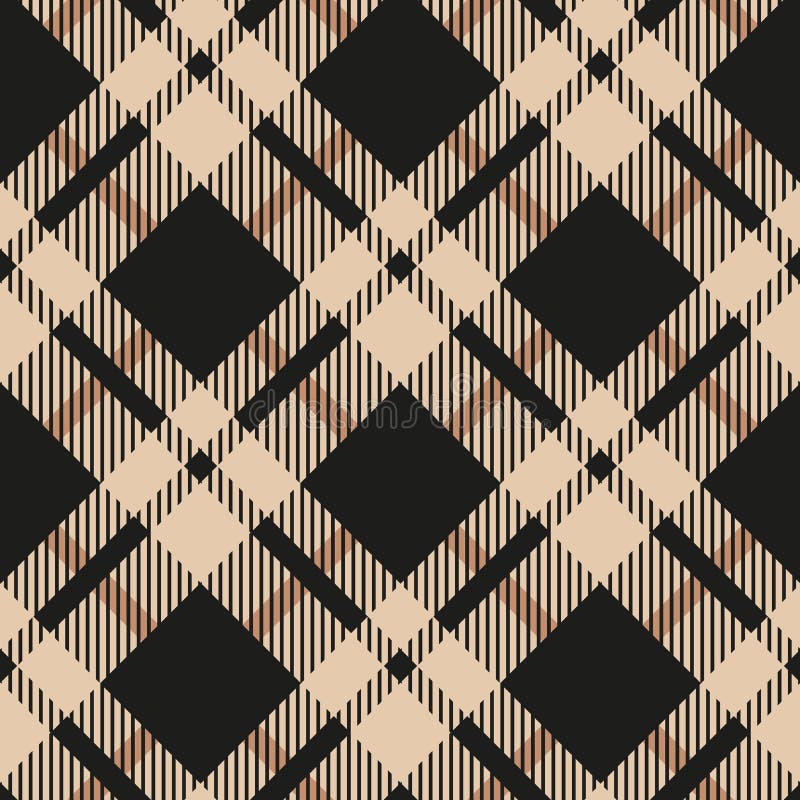 Check Brown Beige Textile Seamless Pattern. Vector Illustration. Stock ...