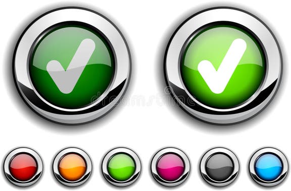 Check button. stock vector. Illustration of eps10, border - 13351288