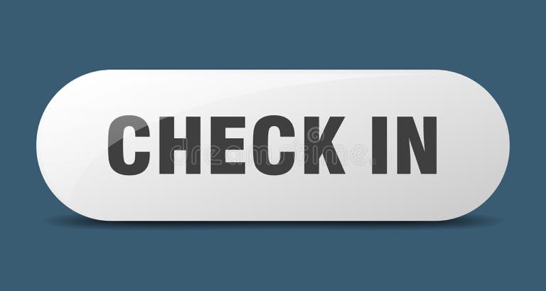 Check in Button. Sticker. Banner. Rounded Glass Sign Stock Vector ...