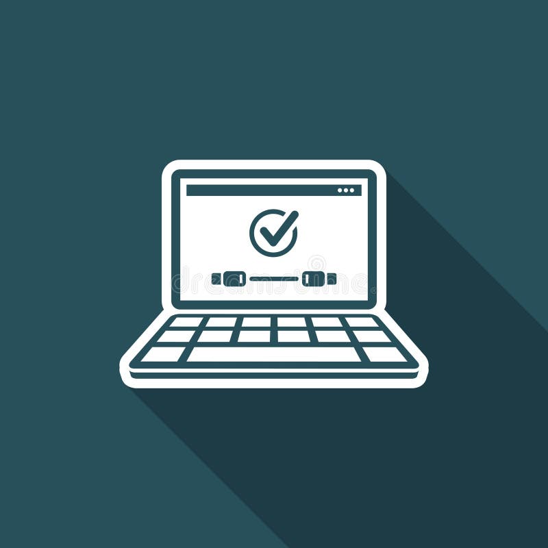 Check Cable Connection on Computer - Vector Flat Minimal Icon Stock ...
