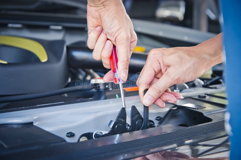 Check the car engine. stock image. Image of interior - 78456789