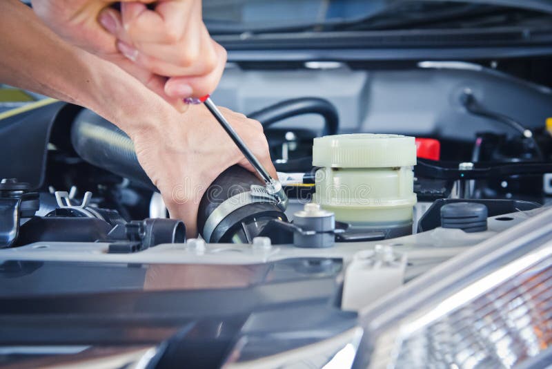 Check the car engine. stock image. Image of check, occupations - 78457119