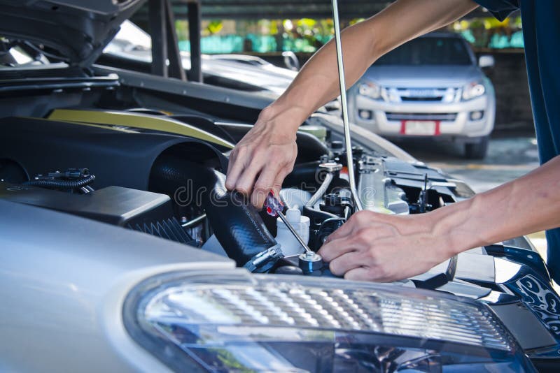 Check the car engine. stock photo. Image of motor, garage - 78460668