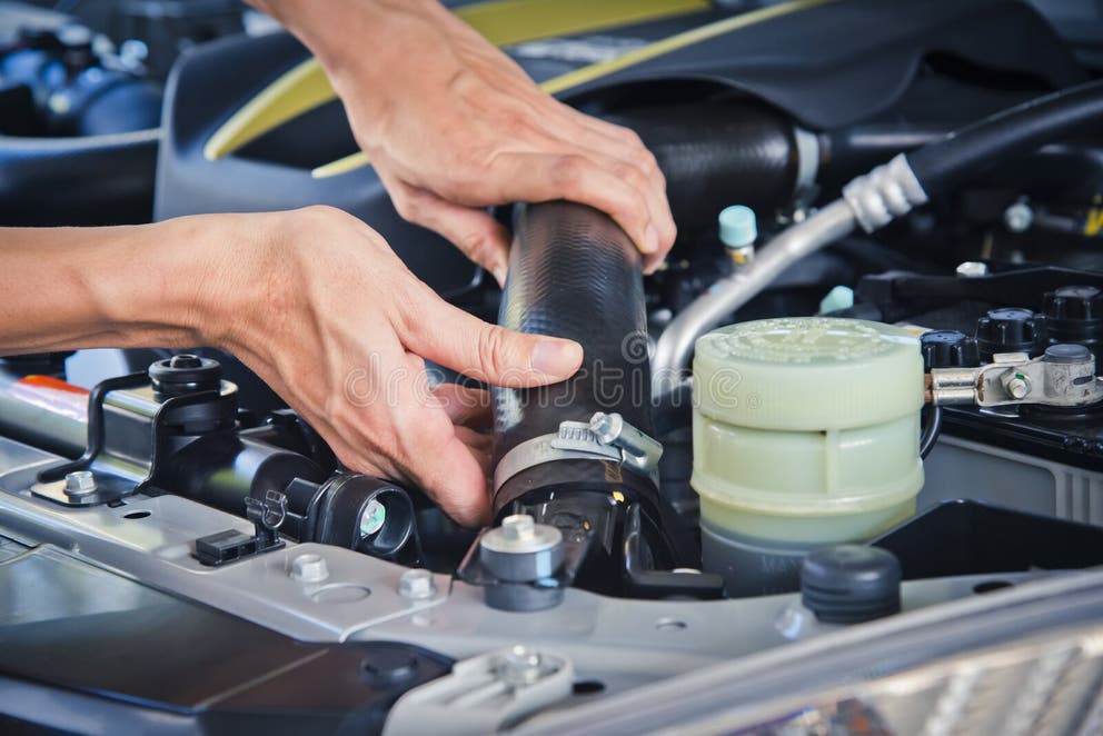 Check the car engine. stock photo. Image of black, motor - 78458746