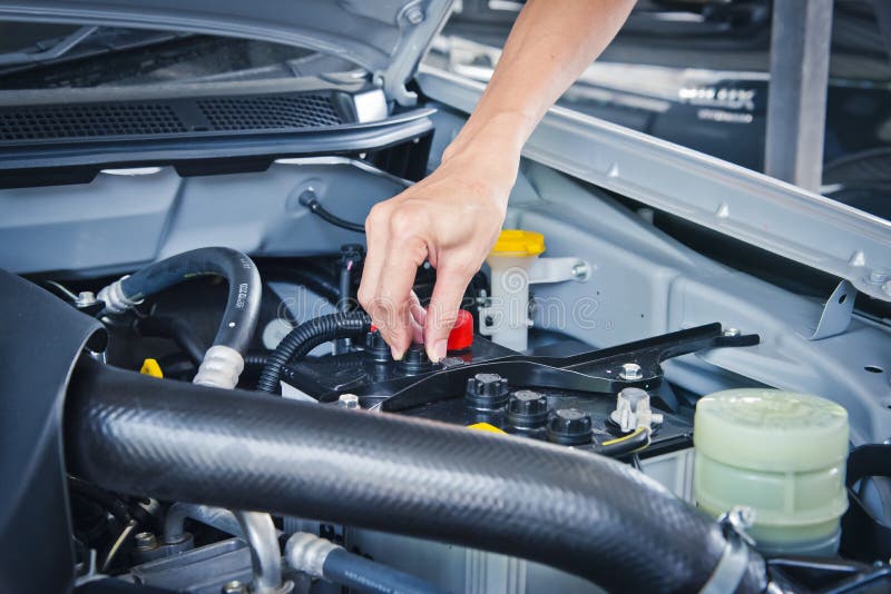 Check the car engine. stock photo. Image of fixing, service - 78459490