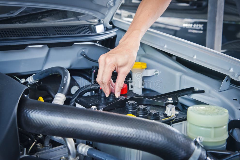 Check the car engine. stock photo. Image of fixing, service - 78459490