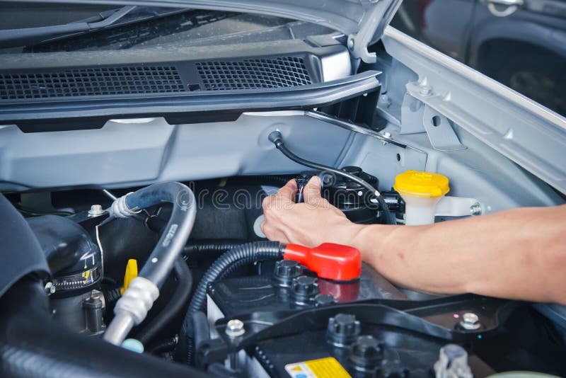 Check the car engine. stock image. Image of mechanical - 78460061