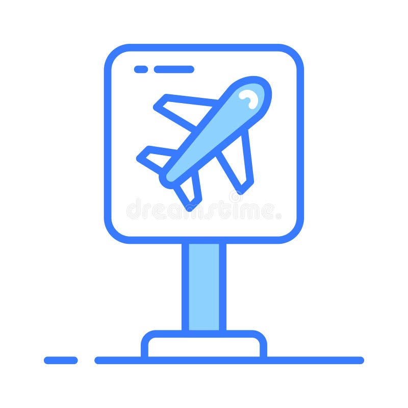 Check this Carefully Crafted Designed Icon of Airport Sign Board in ...