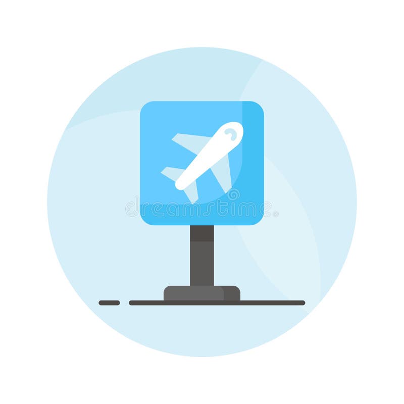 Check this Carefully Crafted Designed Icon of Airport Sign Board in Modern Style Stock Vector ...