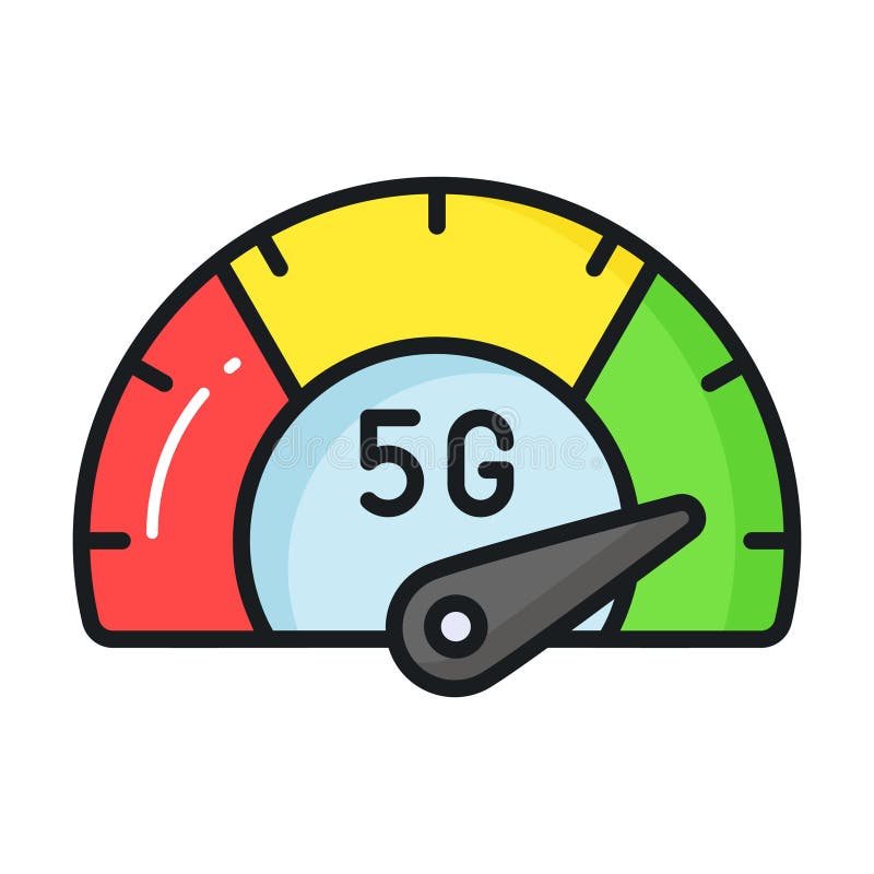 Check this Carefully Crafted 5G Speed Icon in Trendy Style, Premium ...