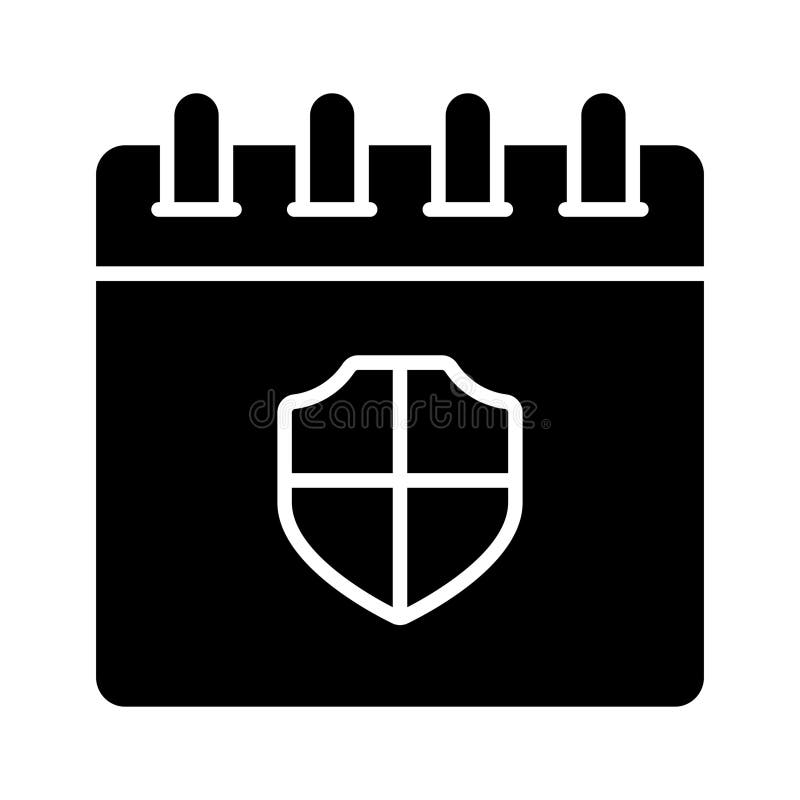 Check this Carefully Crafted Icon of Security Calendar Stock Vector ...