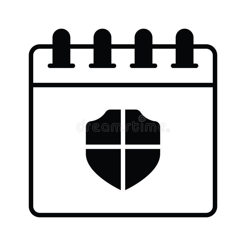 Check this Carefully Crafted Icon of Security Calendar Stock Vector ...