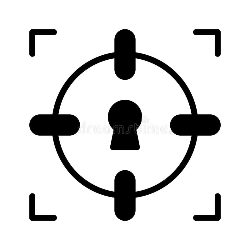 Focus, Protection and Security Vector Icons Set Cyber Computer Network ...