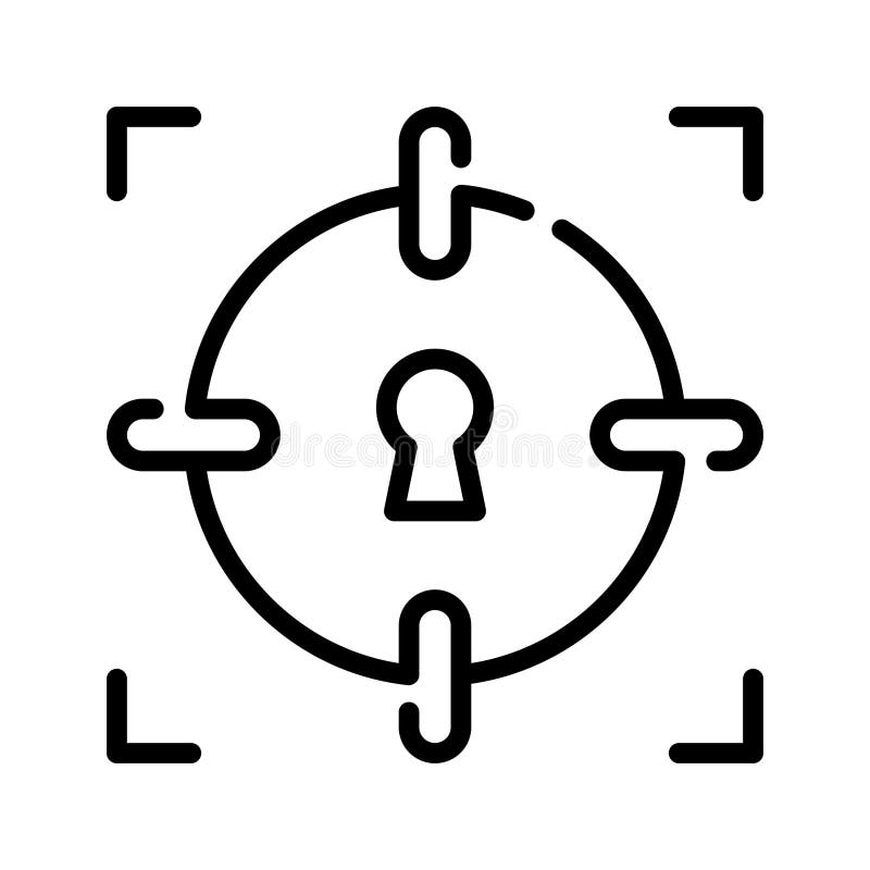 Focus, Protection and Security Vector Icons Set Cyber Computer Network ...